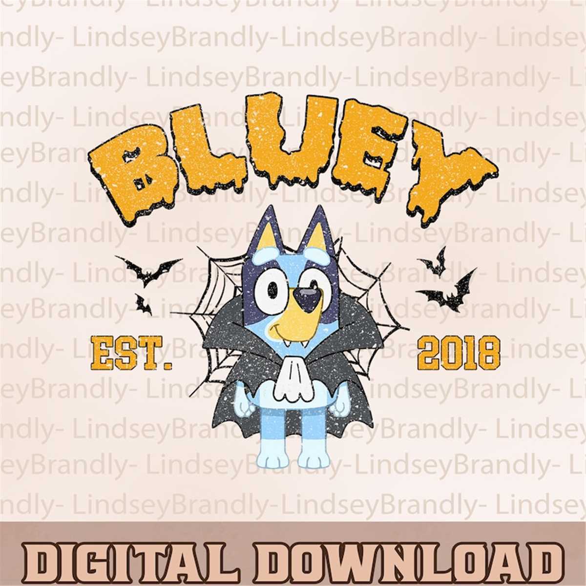 Bluey Halloween Png, Bluey Halloween Est 2018 Png, Bluey Tri | Inspire ...