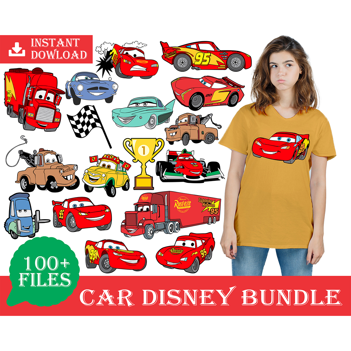100 Disney Cars Svg Bundle, Svg Bundle, Cars Svg, Svg For Cr - Inspire ...