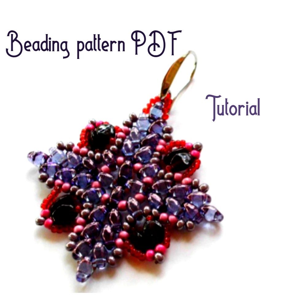 Seed bead pattern. Beaded earrings Christina. Beading patter | Inspire Uplift