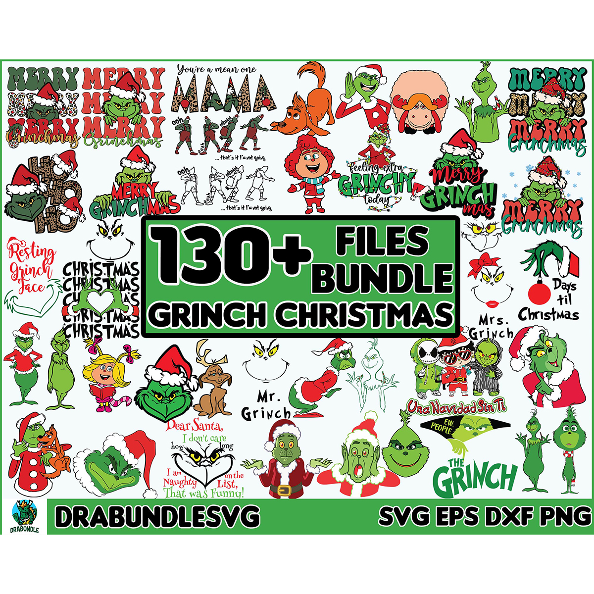 130 Merry Grinchmas Png Svg,Christmas Sublimation,Merry Grin - Inspire Uplift