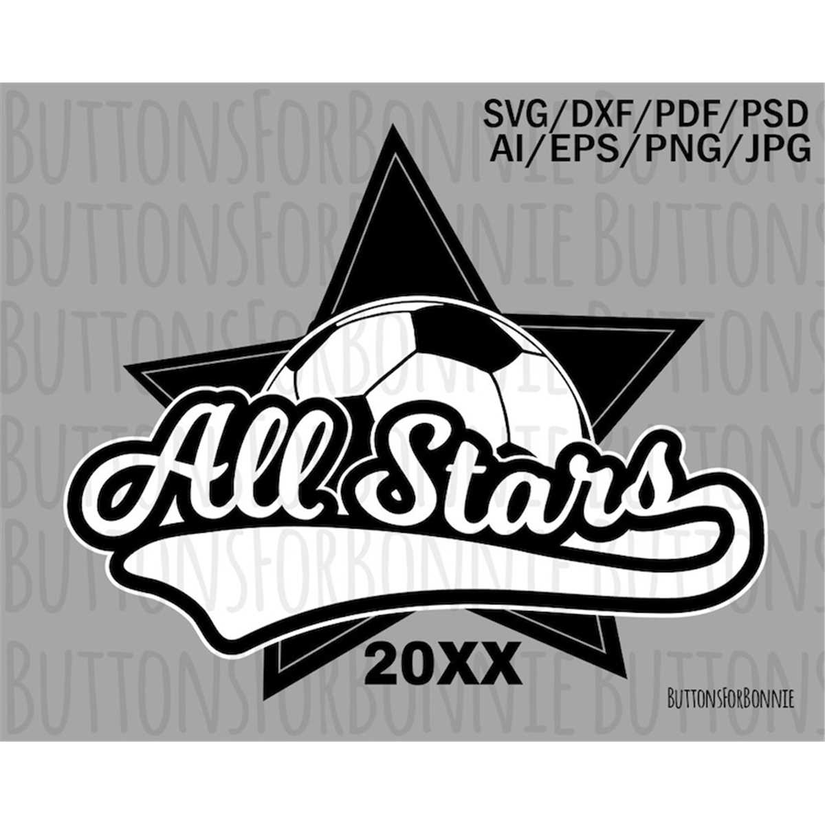 All Stars svg, Soccer Svg, Soccer all stars, vector, emblem, | Inspire ...