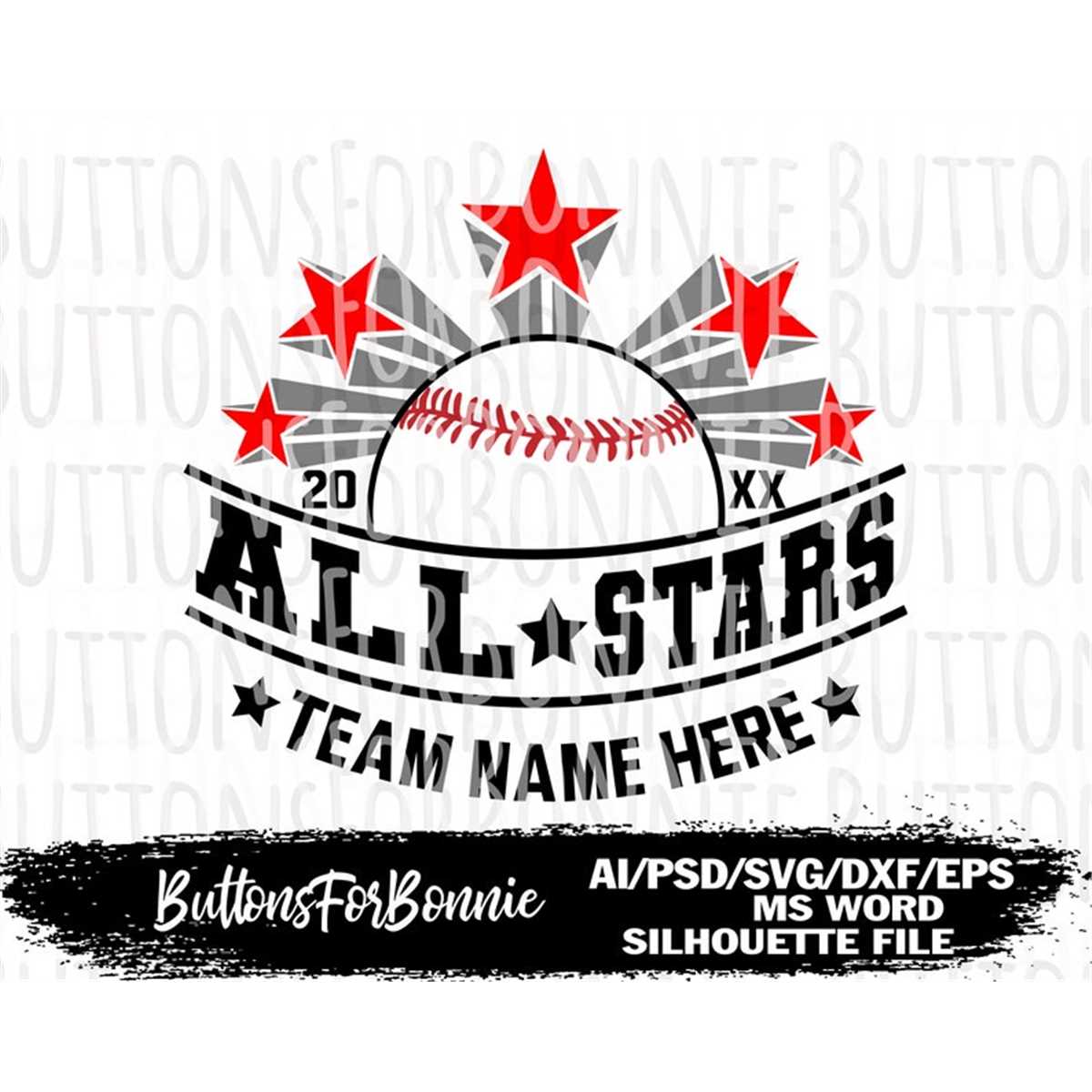 Baseball Svg, all stars svg, all stars baseball, vector, tem - Inspire ...