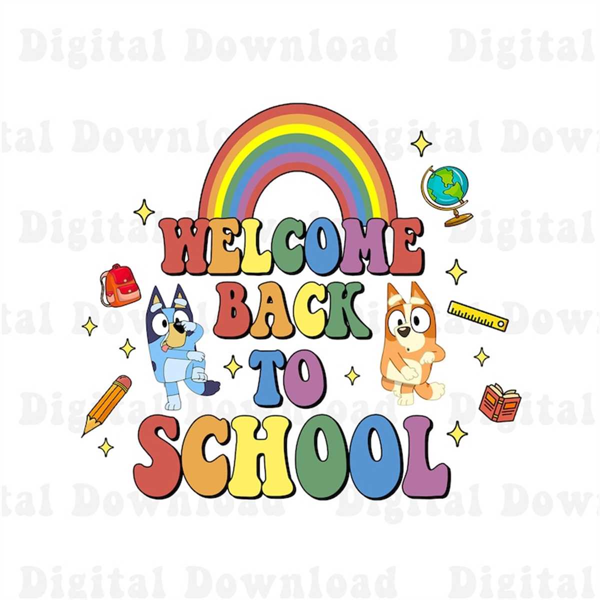 Bluey Welcome Back To School Png, First Grade Of School Png, - Inspire ...