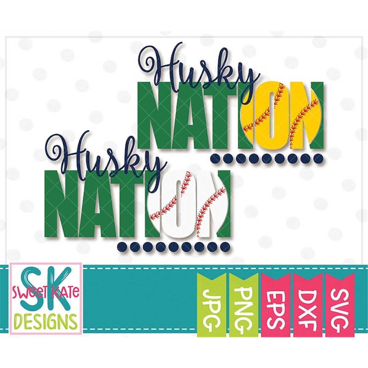 Husky Nation, svg, Baseball, softball, huskies, dxf, EPS, pn | Inspire ...