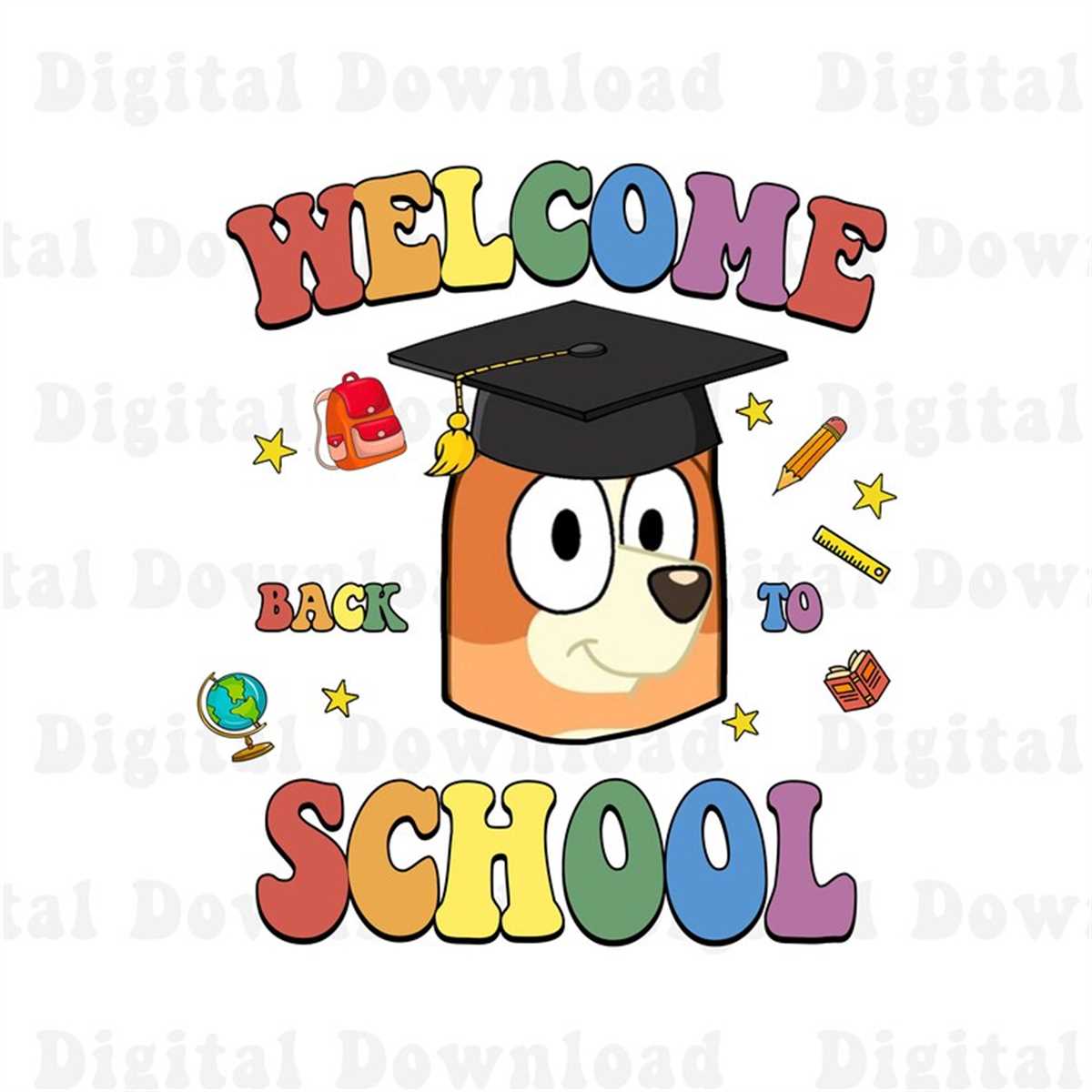 Bingo Welcome Back To School Png, Bluedog And Bingo First Da - Inspire ...