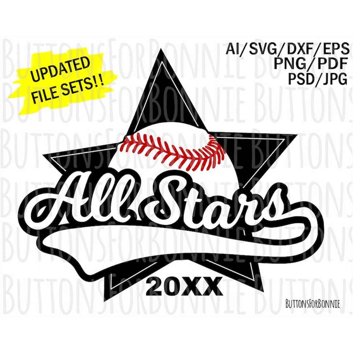 All Stars svg, Softball Svg, Baseball svg, vector, emblem, s | Inspire ...