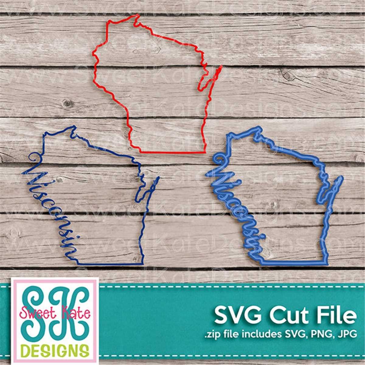 Wisconsin Outline SVG JPG png USA Scrapbook Die Cut Heat Tra | Inspire ...