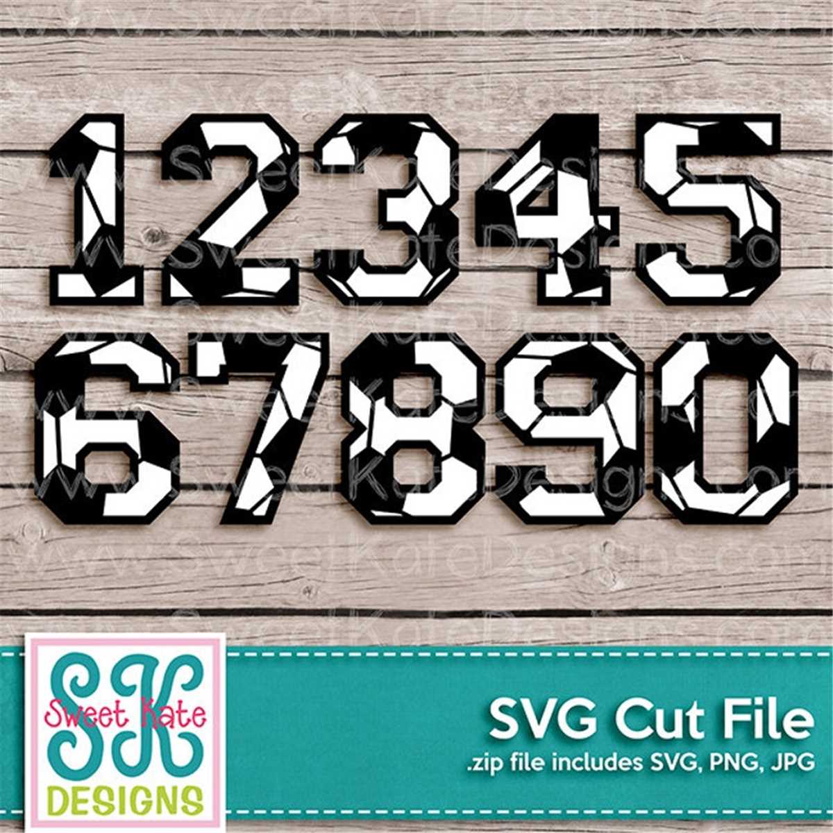 Soccer Numbers 0-9 SVG JPG PNG Varsity Sports Scrapbook Die | Inspire ...