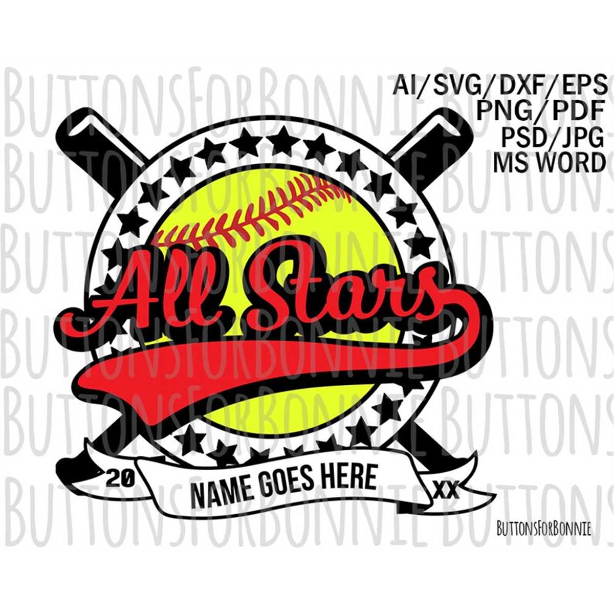 softball svg, all star softball, all star team, all star tem | Inspire ...