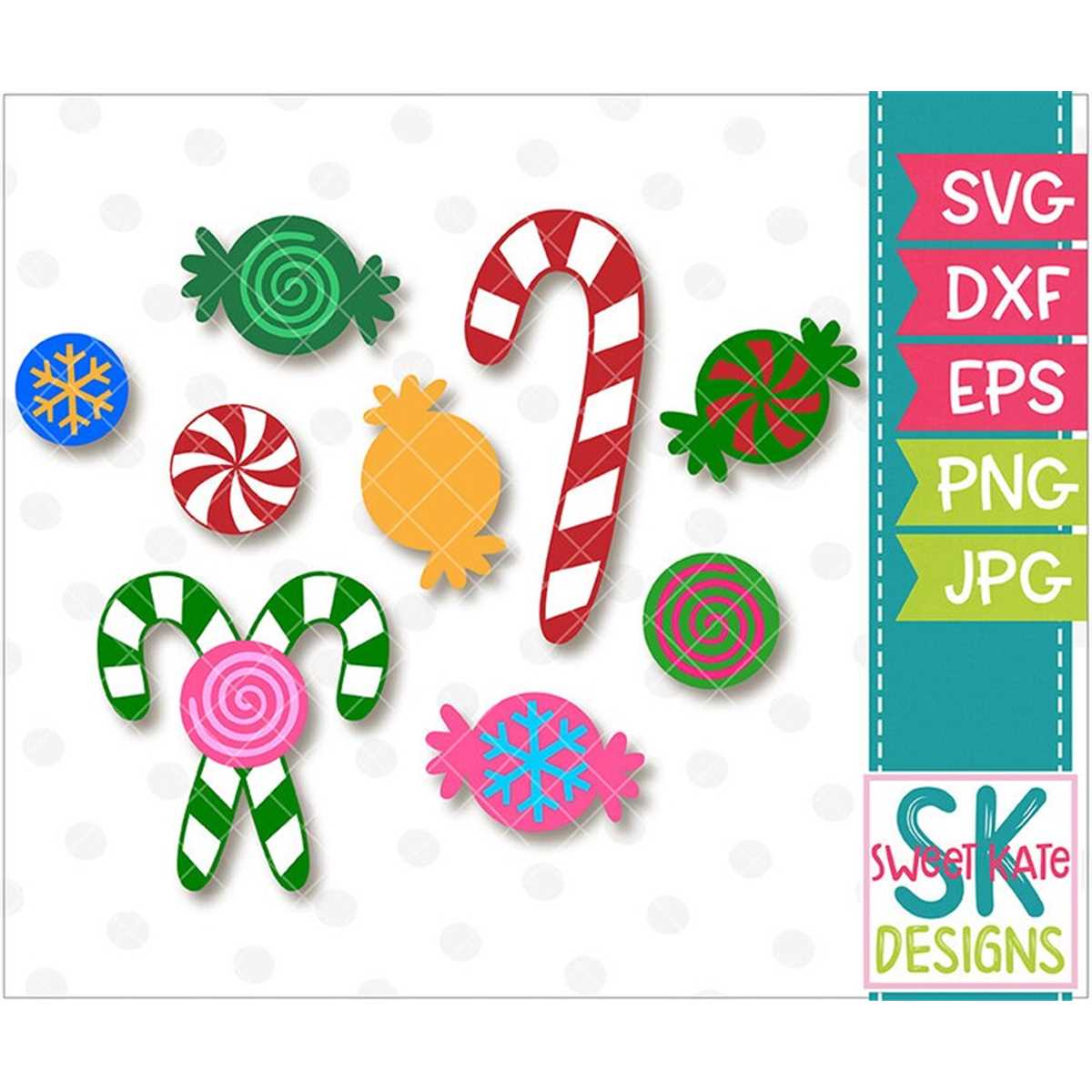 Christmas, Candy, SVG, dxf, eps, JPG, PNG, Scrapbook Die Cut | Inspire ...