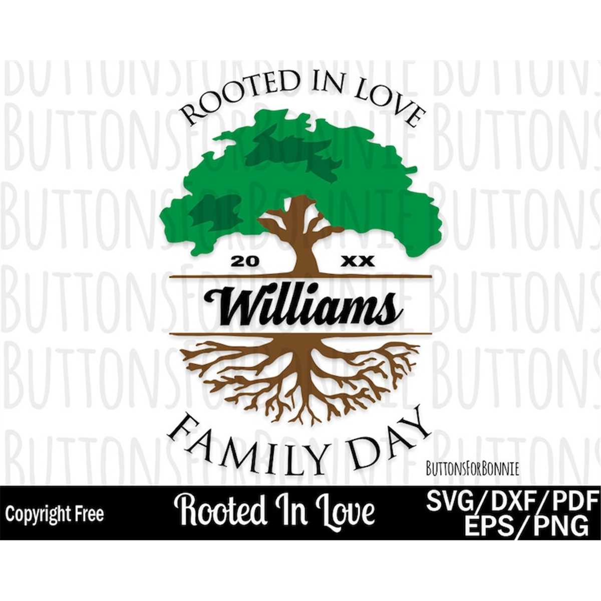 Family Day svg, rooted in love, tree svg, roots svg, templat | Inspire ...