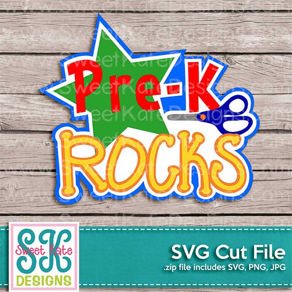 Pre-K Rocks SVG JPG Png School Scrapbook Title Die Cut or He - Inspire ...