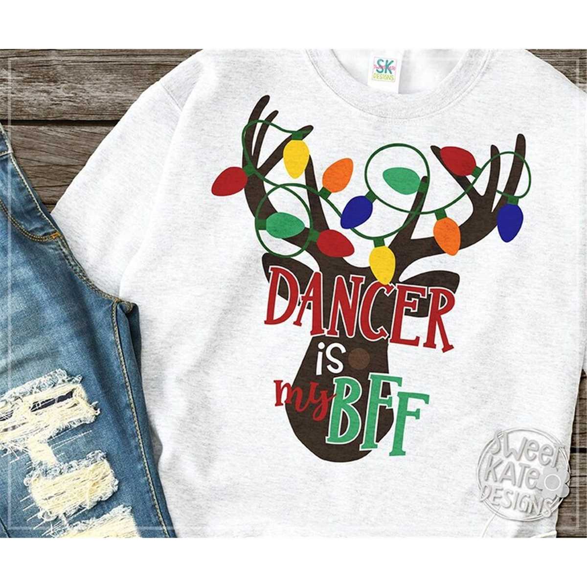 Reindeer SVG, dancer svg, antler lights, deer svg, dxf, EPS, | Inspire ...