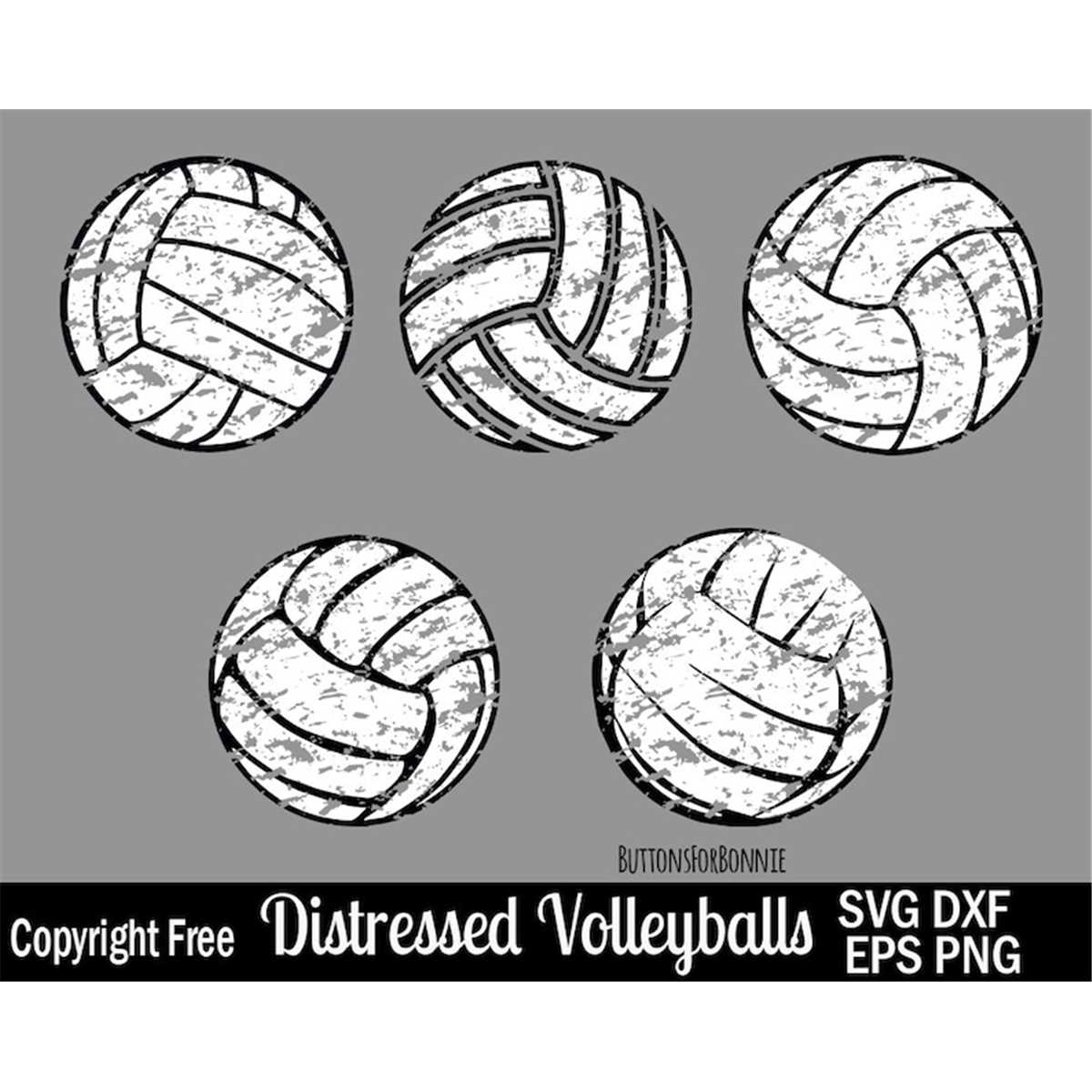 Distressed Volleyball Svg