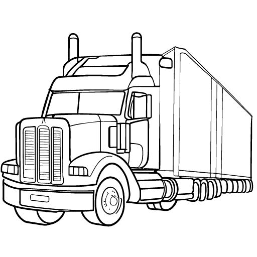 Truck Coloring Page For Boys 2 | Inspire Uplift
