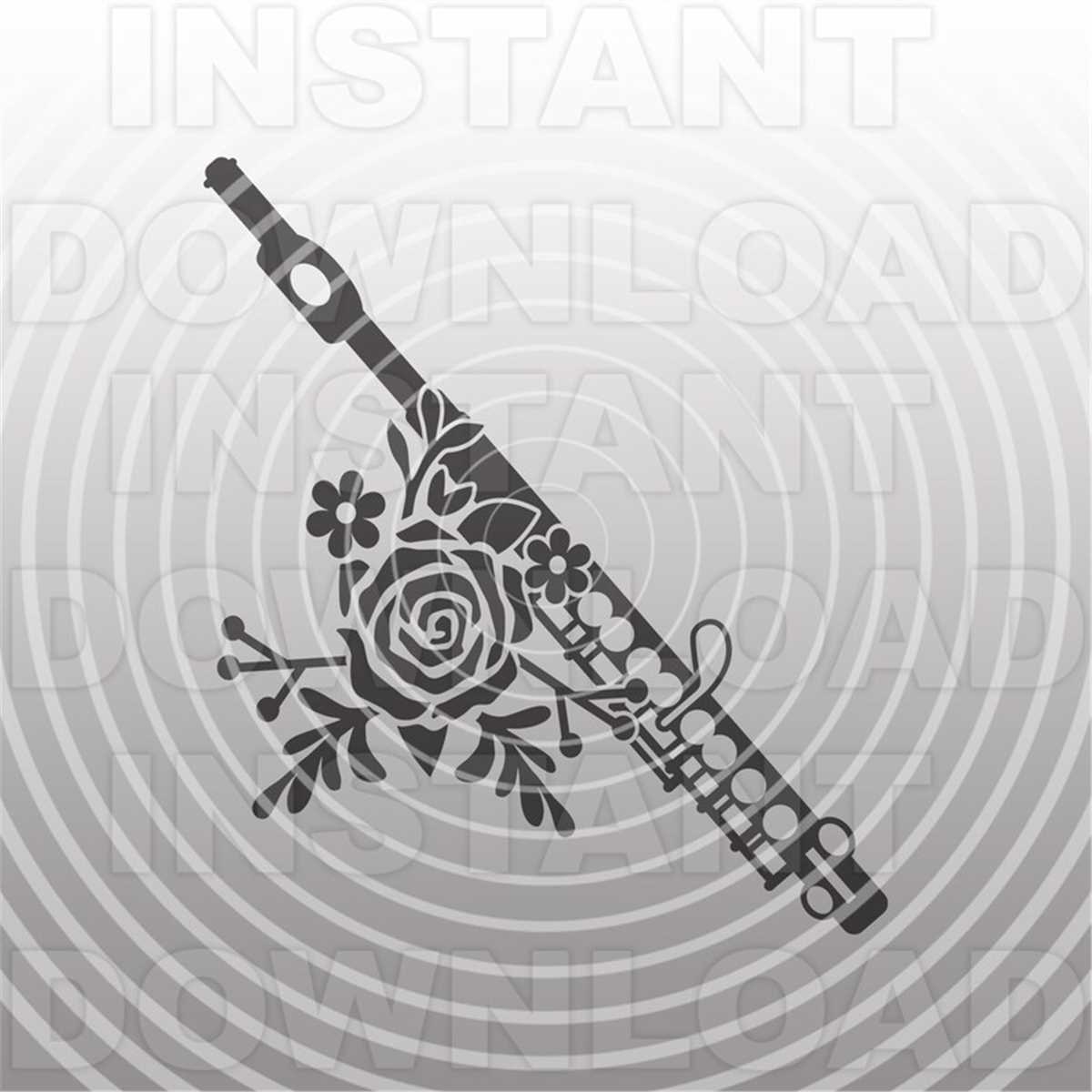 Flute with Flowers SVG File,Marching Band SVG,Flute Player s | Inspire ...