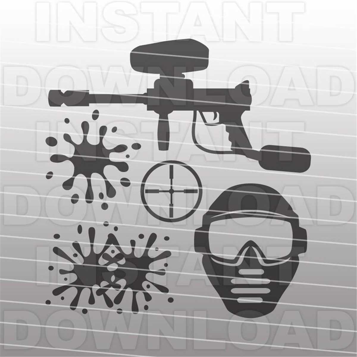 Paintball SVG Bundle - Paintball SVG File - Commercial & Per | Inspire ...