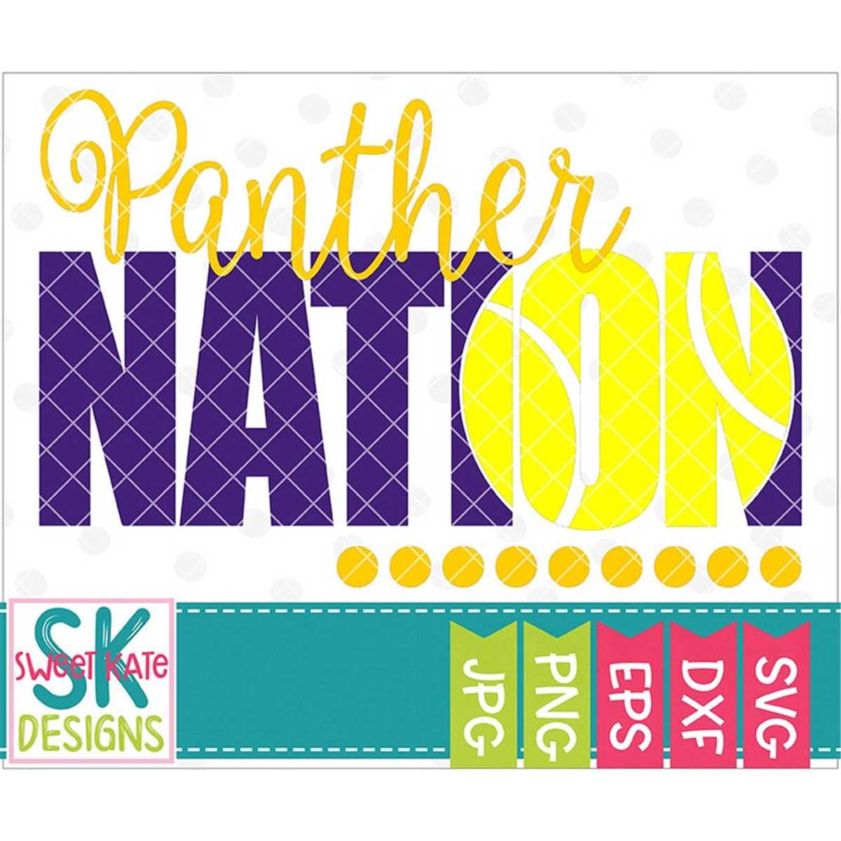 Panther Nation SVG, Panther Tennis svg, tennis ball svg, Cri | Inspire ...