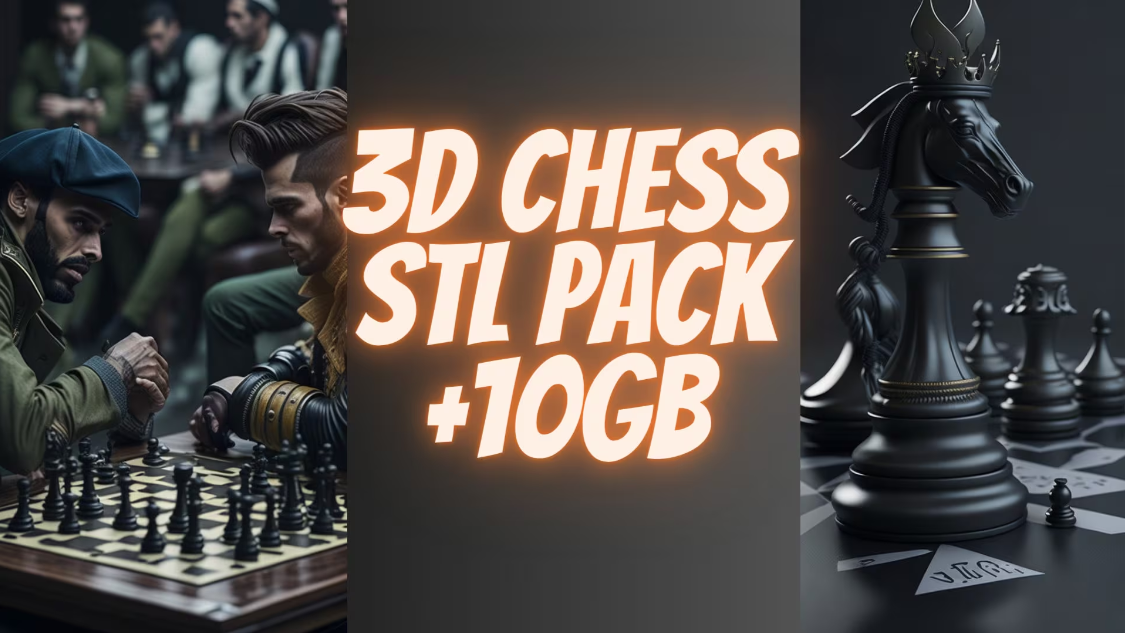 3D Chess Set Stl Package,10Gb File,Chess Pieces,Cartoon and | Inspire ...