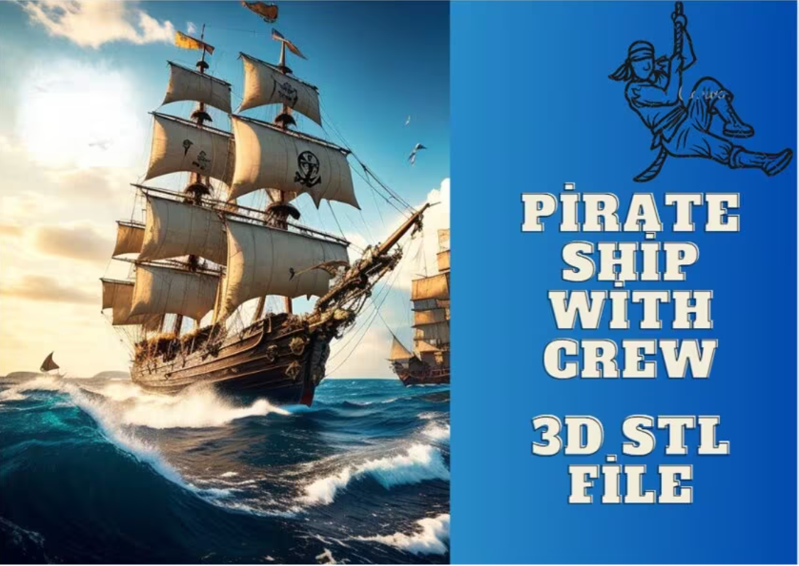 3D Pirate Ship With Crew,Pirate 3D Stl,3D Stl File,Digital D | Inspire ...
