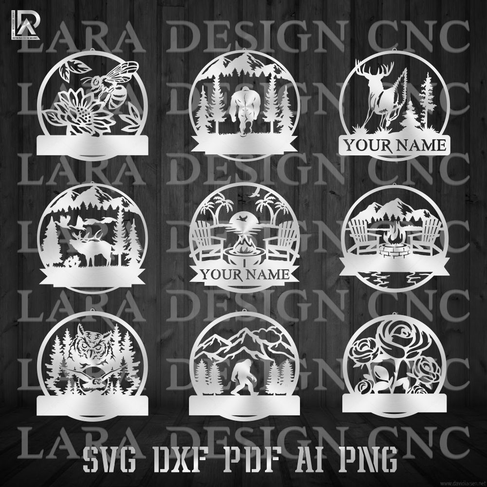 MONOGRAM SIGNS BUNDLE - DXF - SVG - PDF - AI | Inspire Uplift