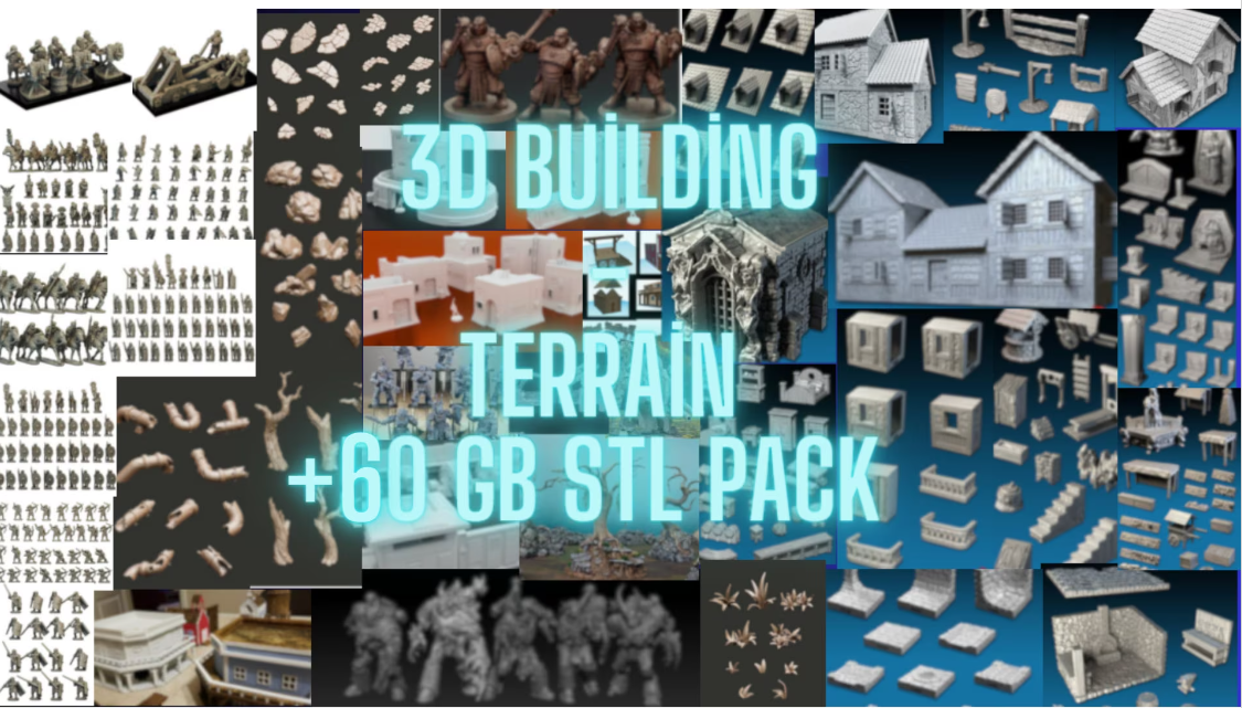 3D Building-Terrain Stl Pack,60Gb File,3D Plants,Tress,Cente - Inspire ...