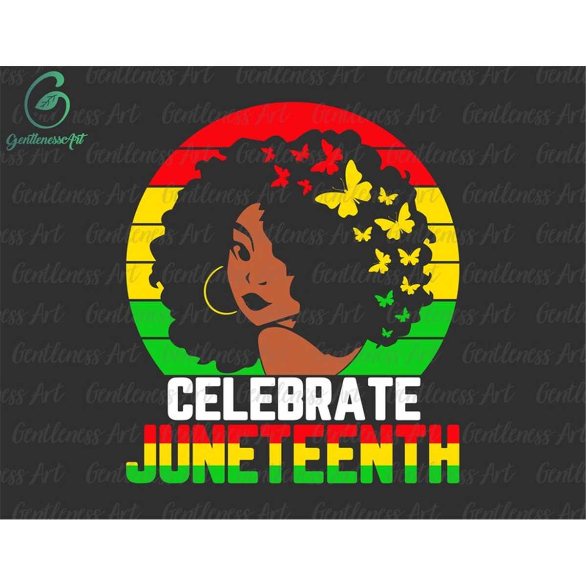 Juneteenth Svg, Celebrate Juneteenth 1865, Afro Woman Svg, B - Inspire ...