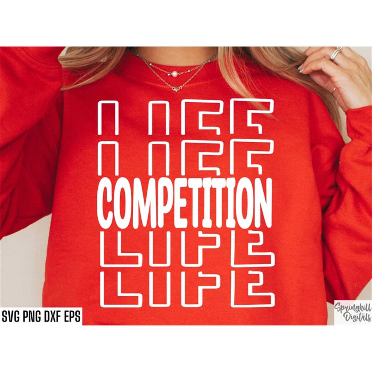 Competition Life Svg | Cheer Shirt Svgs | Cheerleader Cut Fi - Inspire ...