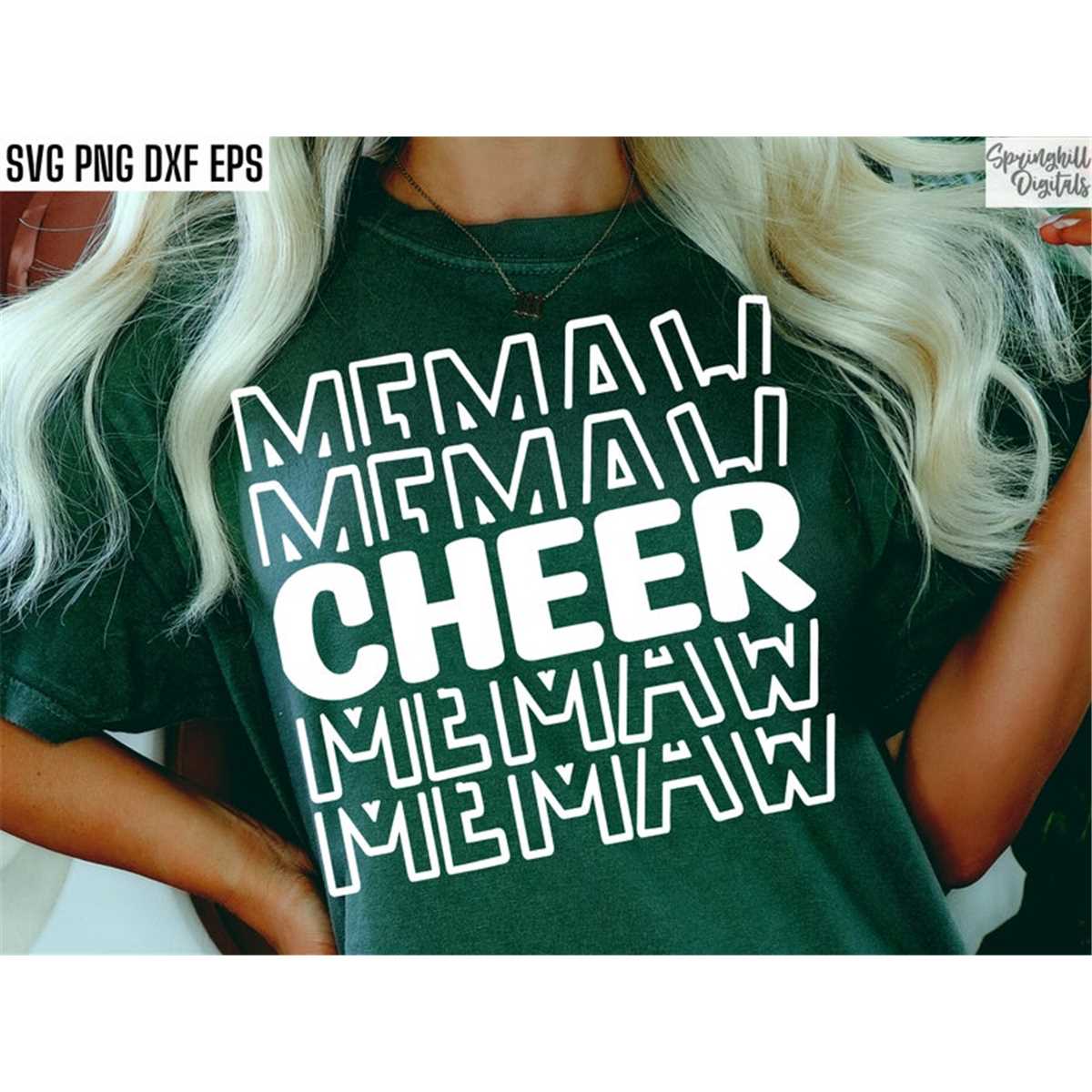 Cheer Memaw Svg | Cheerleading Grandma Pngs | Cheer Team Cut | Inspire ...