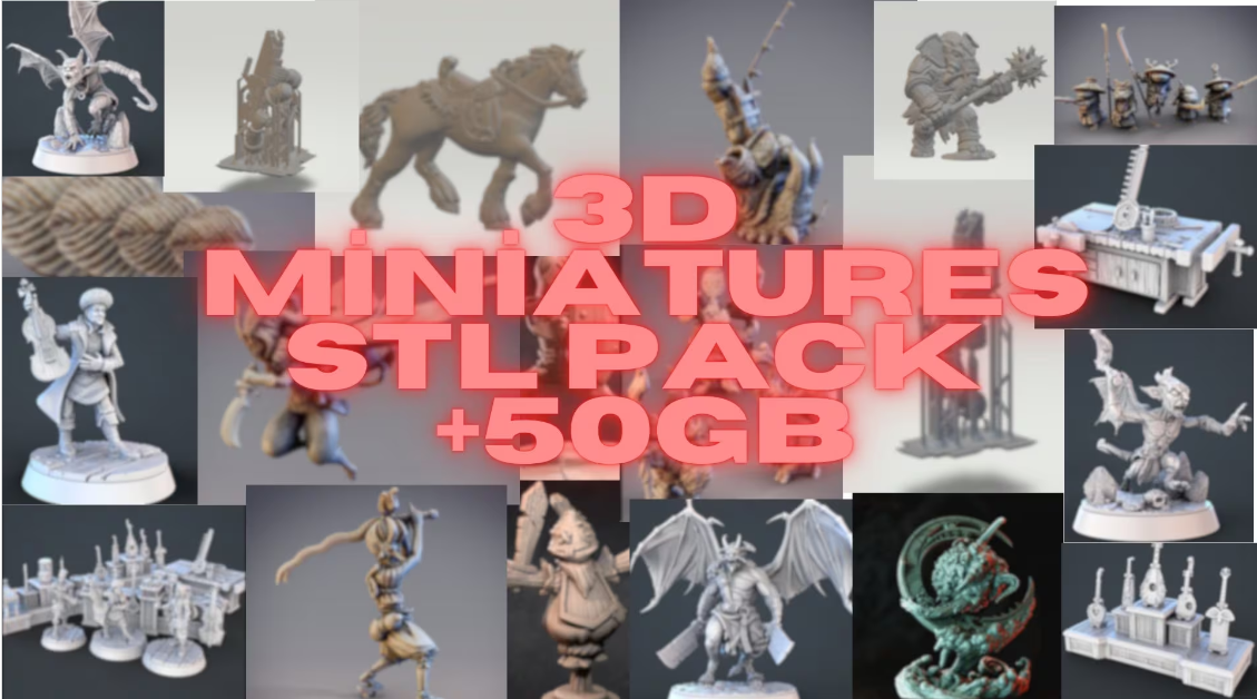 3D Miniature Stl Pack, 50GB Files, Hundreds of Miniature War | Inspire ...