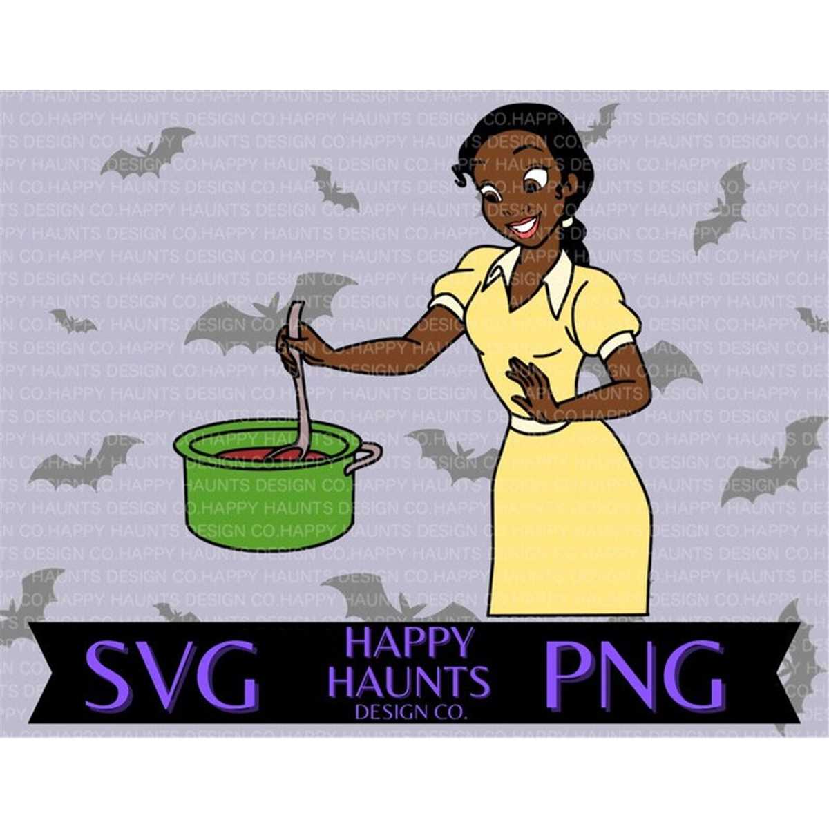 Chef Tiana SVG, easy cut file for Cricut, Layered by colour - Inspire ...