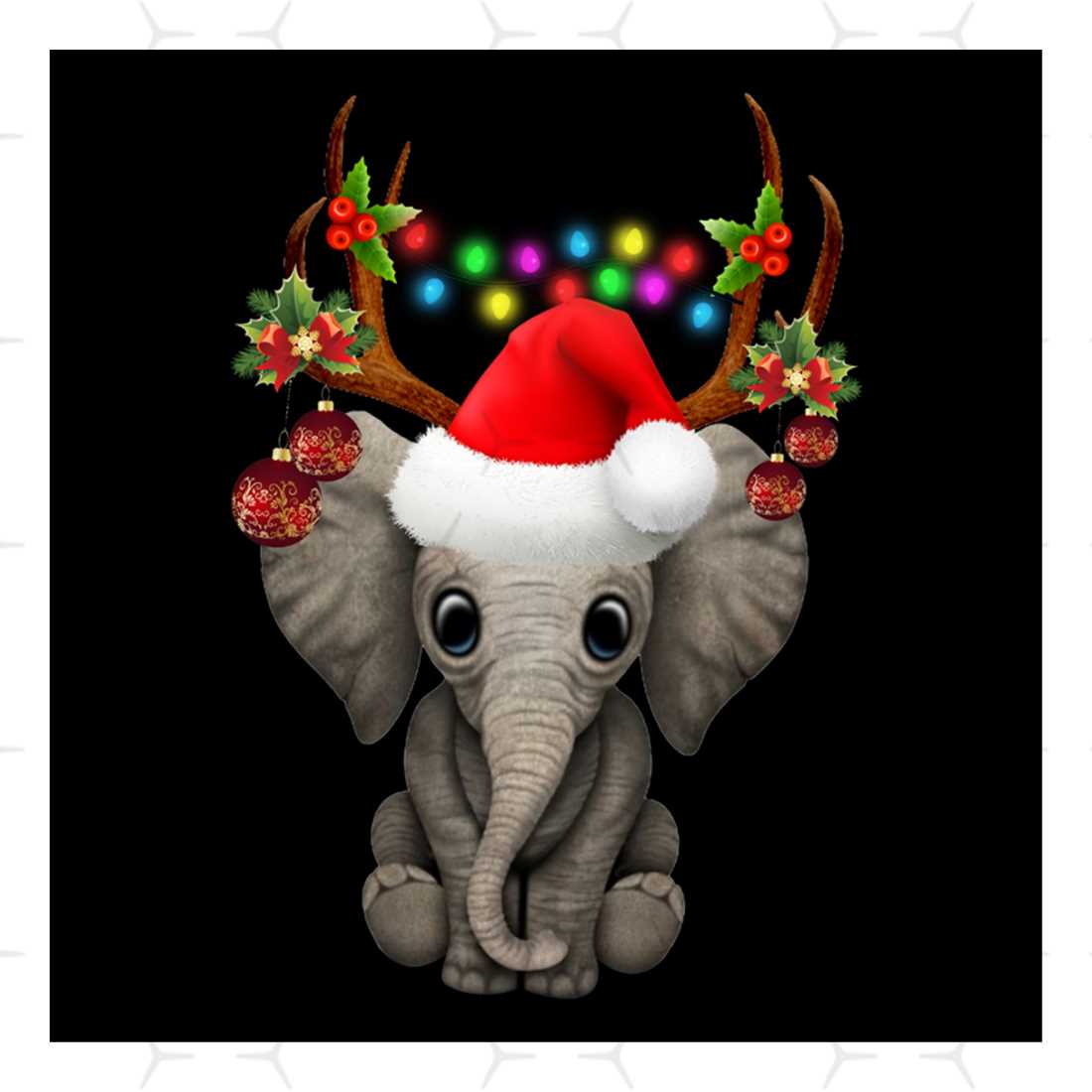 Elephant Christmas Svg, Animal Svg, Elephant Svg, Reindeer S | Inspire ...