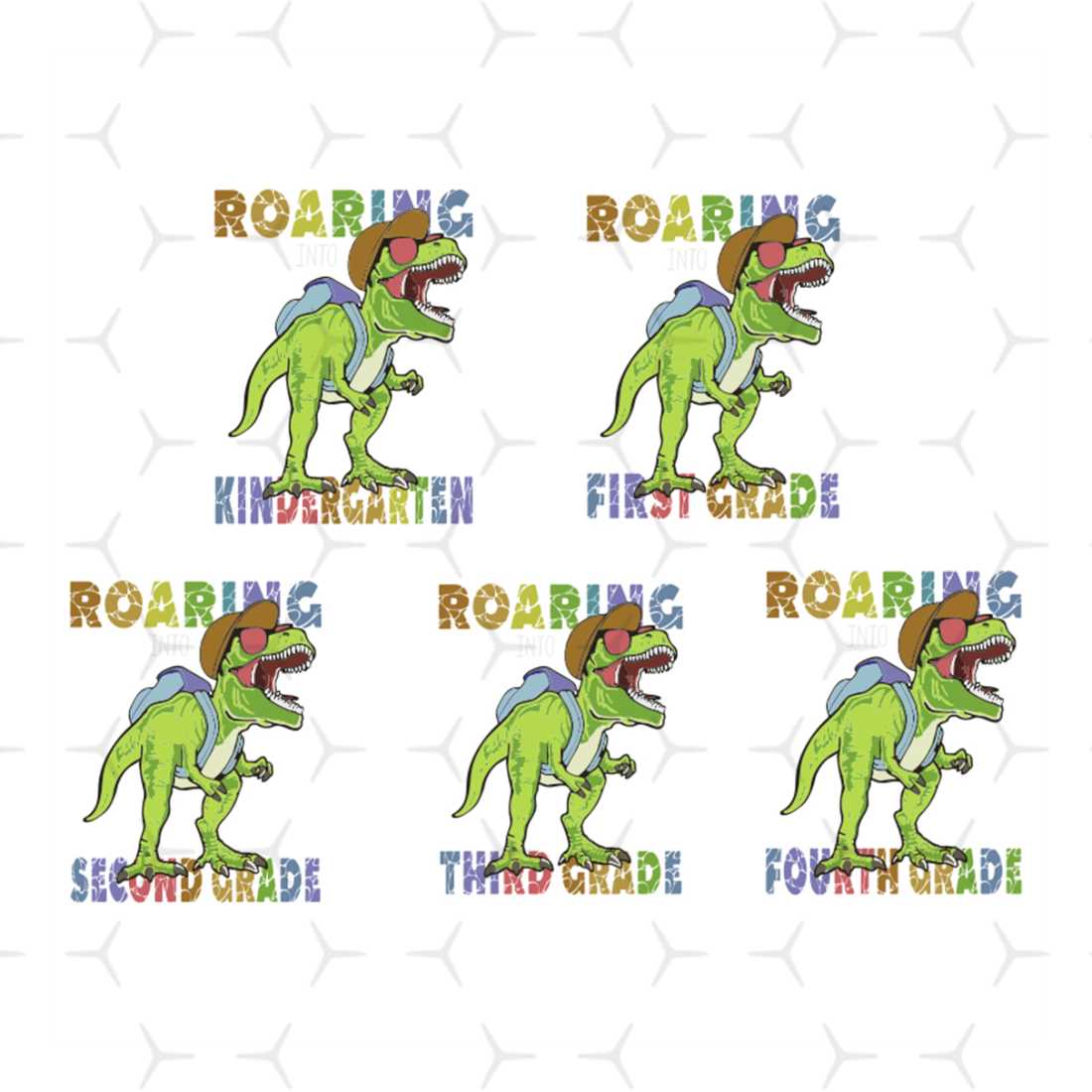Roaring Kindergarten To Fourth Grade Bundle Svg, Animal Svg, | Inspire ...