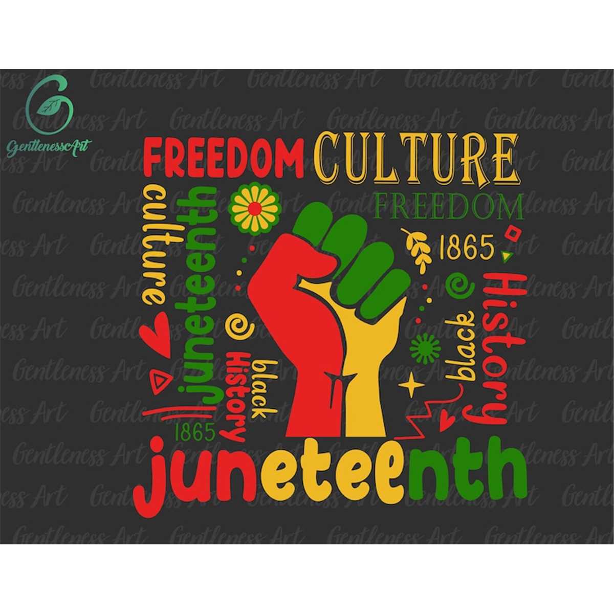 Juneteenth SVG, The Raised Fist Juneteenth Freedom Culture S - Inspire ...