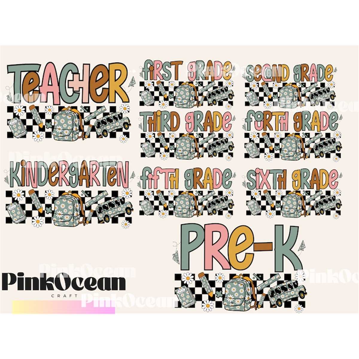 Back to School Bundle, Kindergarten, Pre K PNG, First Day Of - Inspire ...