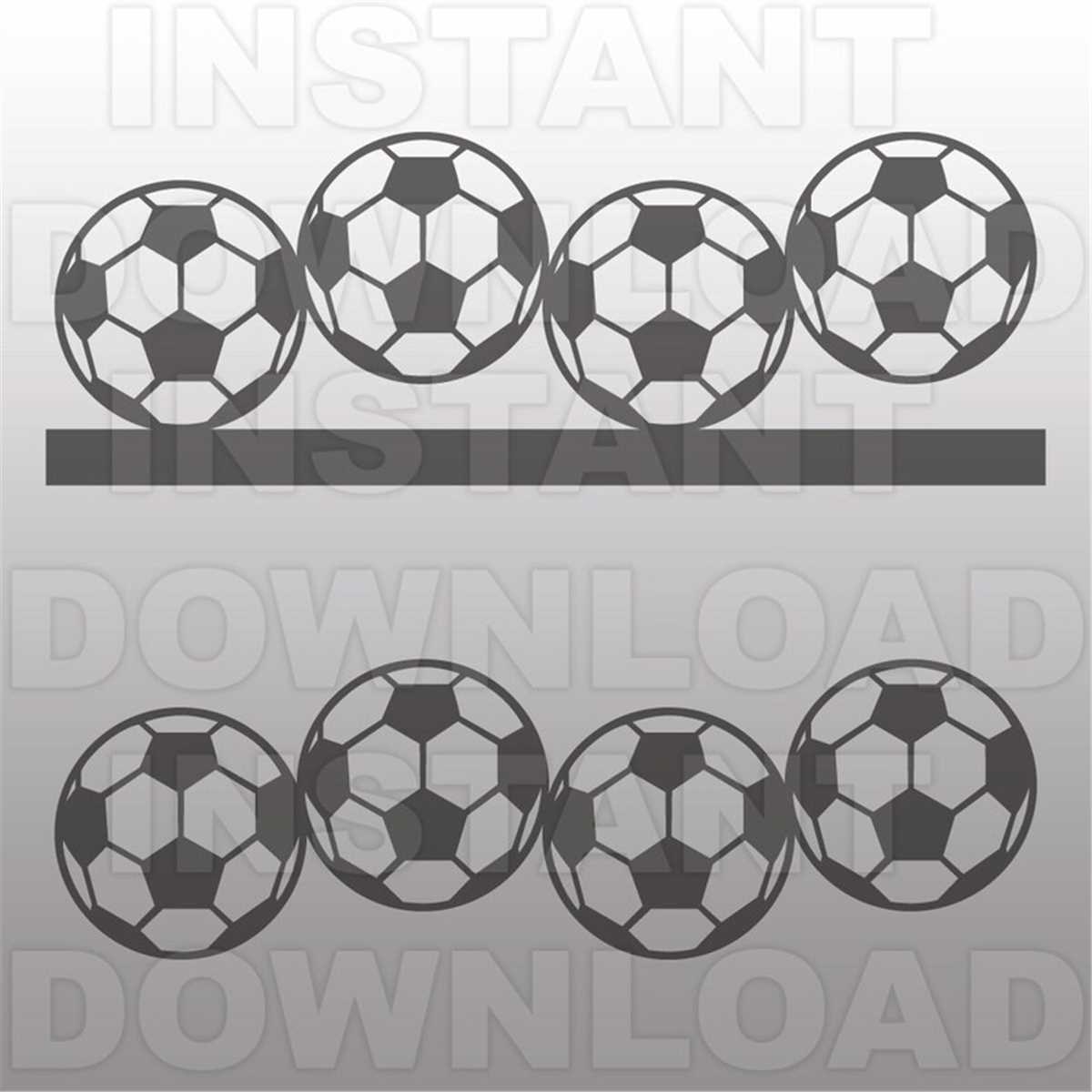 Soccer Ball Border SVG File -Vector Clip Art for Commercial - Inspire ...