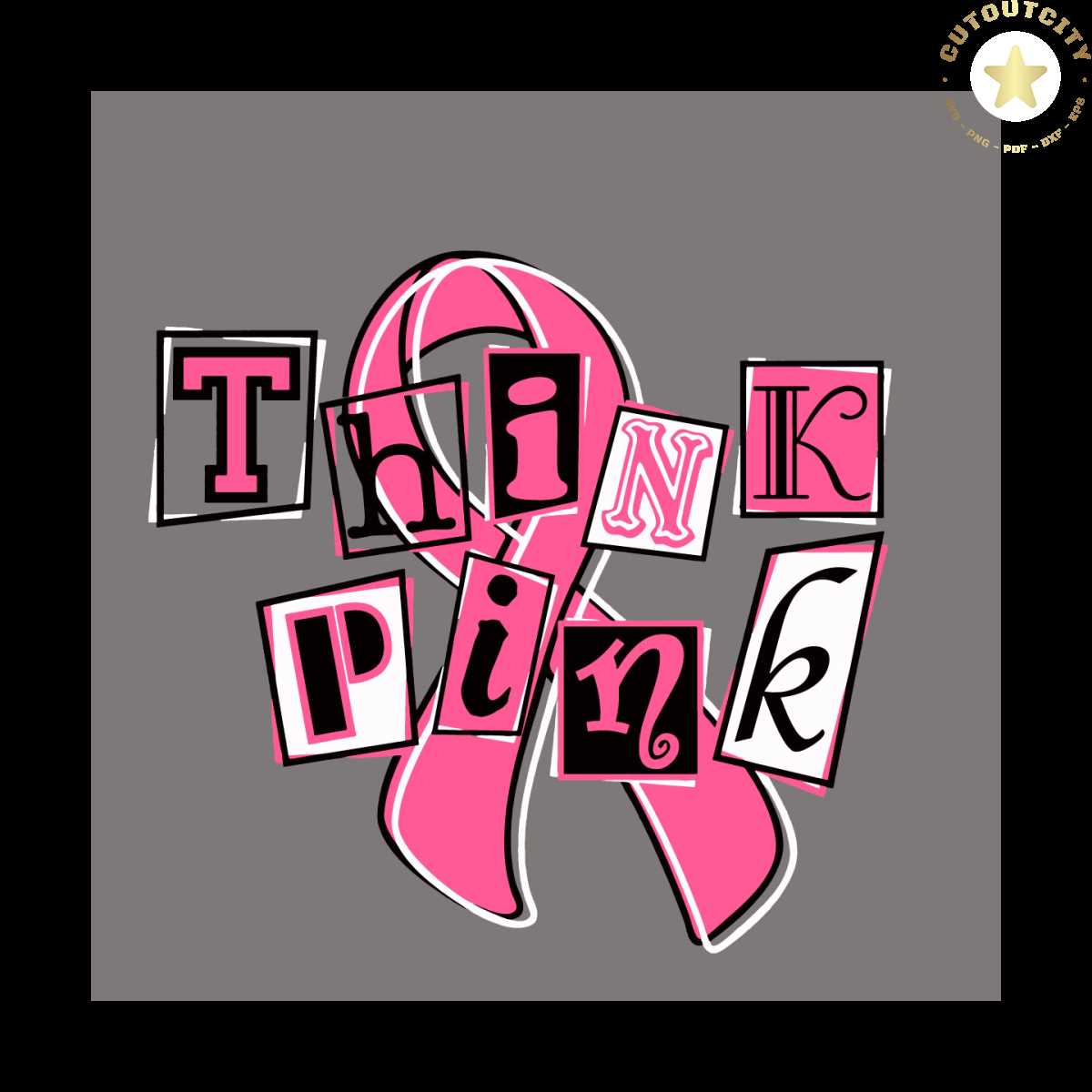 Think Pink Breast Cancer Awareness Vector Svg, Pink Wariors | Inspire ...