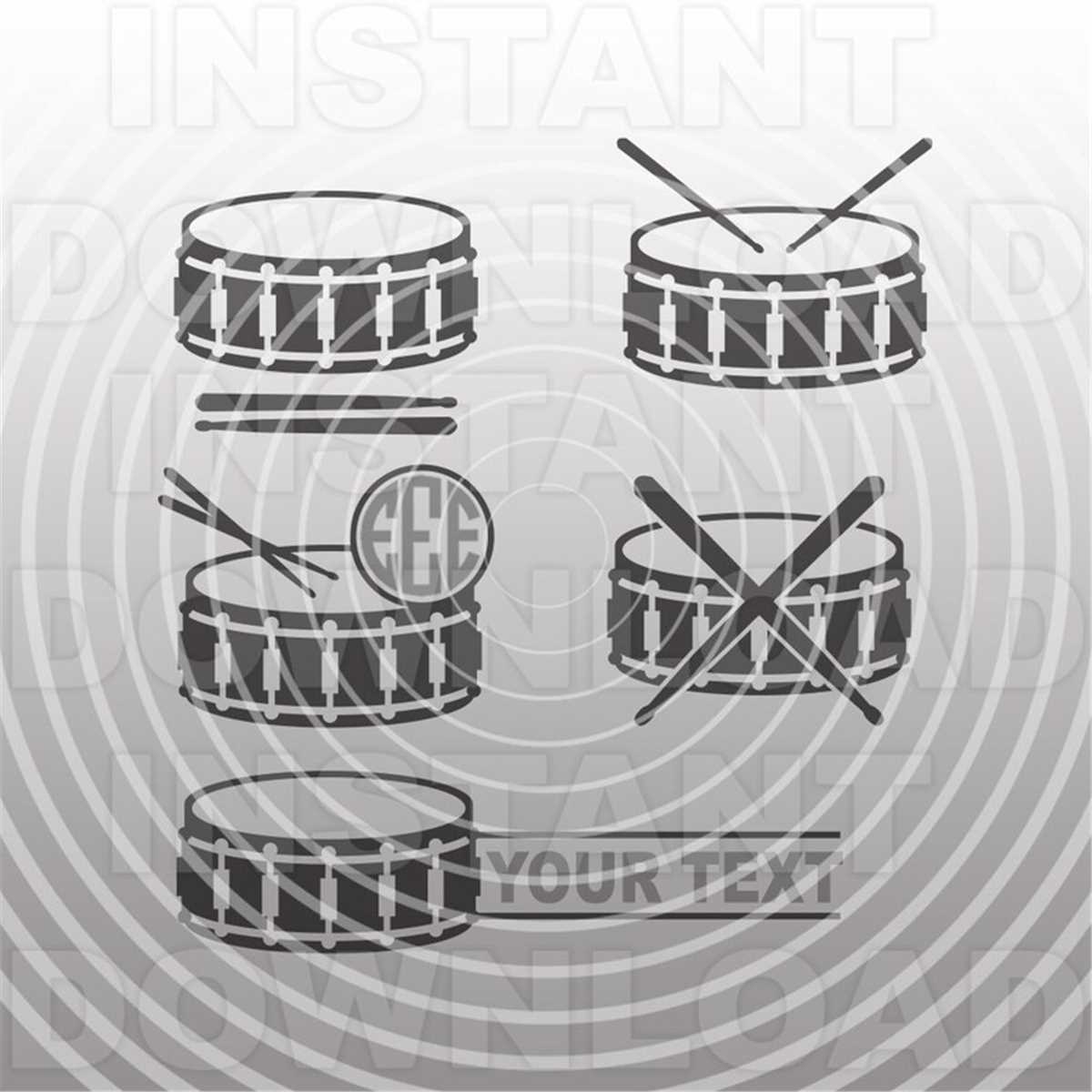 Snare Drum SVG File,Drummer Monogram SVG,Marching Band SVG,P - Inspire ...