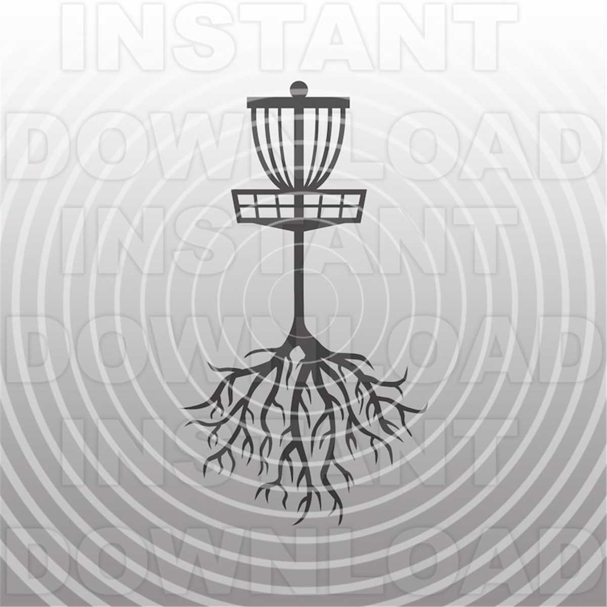 Disc Golf Basket With Tree Roots SVG File,Disc Golf SVG -Vec | Inspire ...