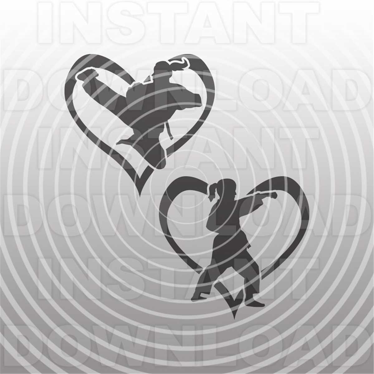 Karate Girl Heart SVG File,Taekwondo Girl SVG,Love Karate sv | Inspire ...