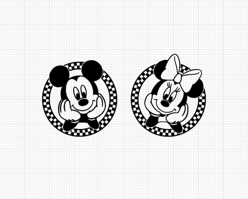 Checkered Mouse, Mickey Minnie Mouse, Movie, Retro, Ears Hea - Inspire ...