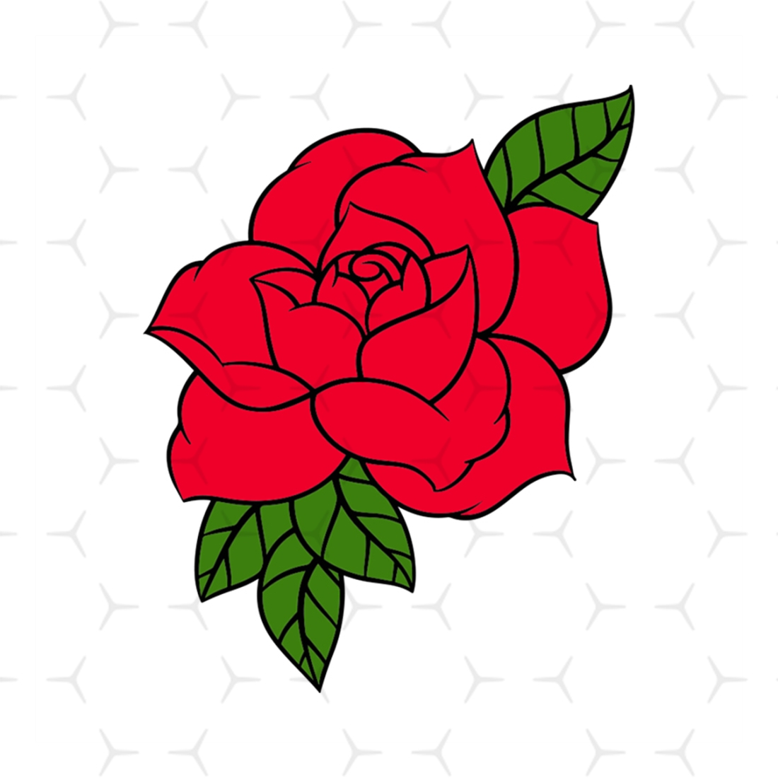Rose Red Buds Green Leaves Svg, Flower Svg, Rose Svg, Green - Inspire ...