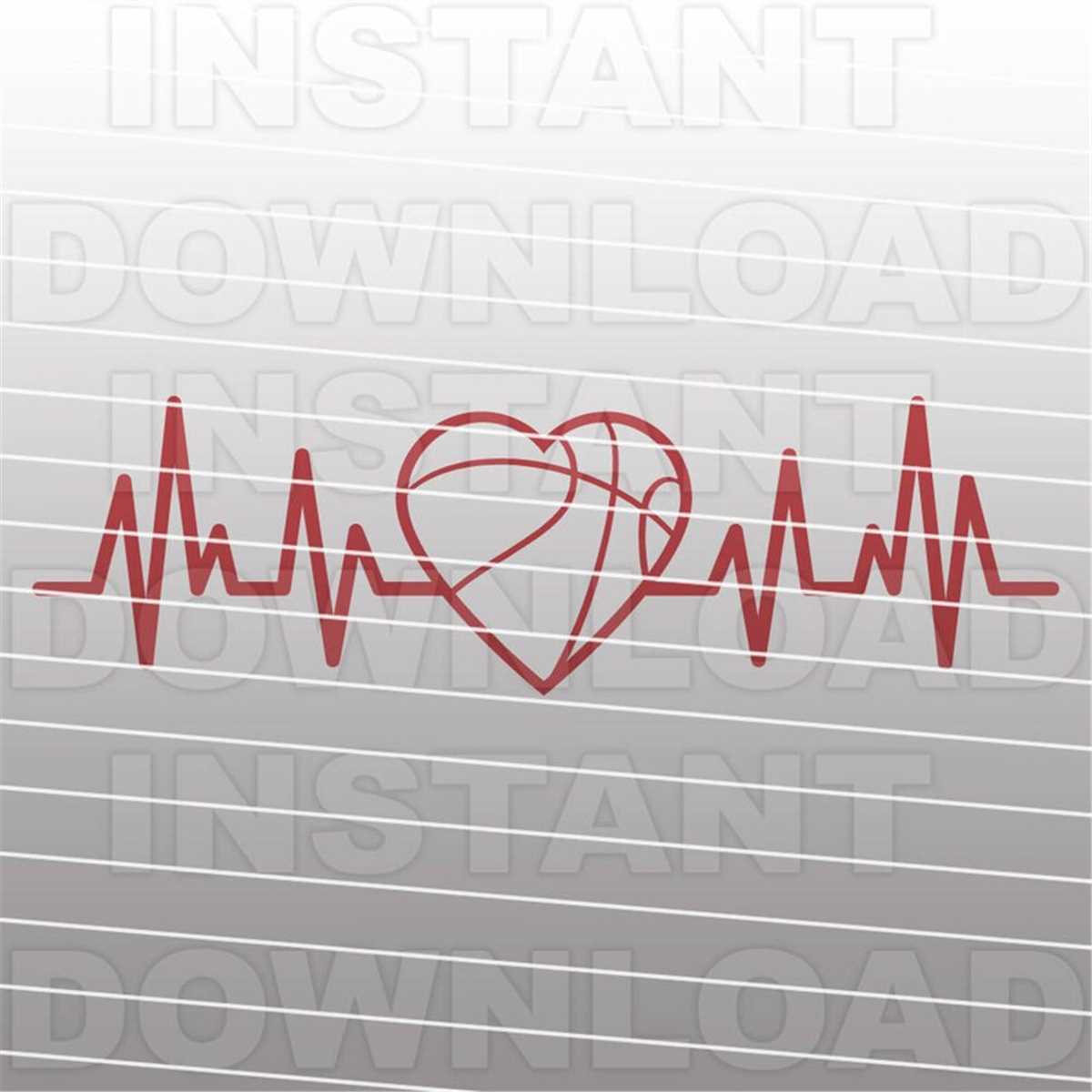 Basketball Heartbeat SVG File,Basketball EKG SVG File,Vector | Inspire ...