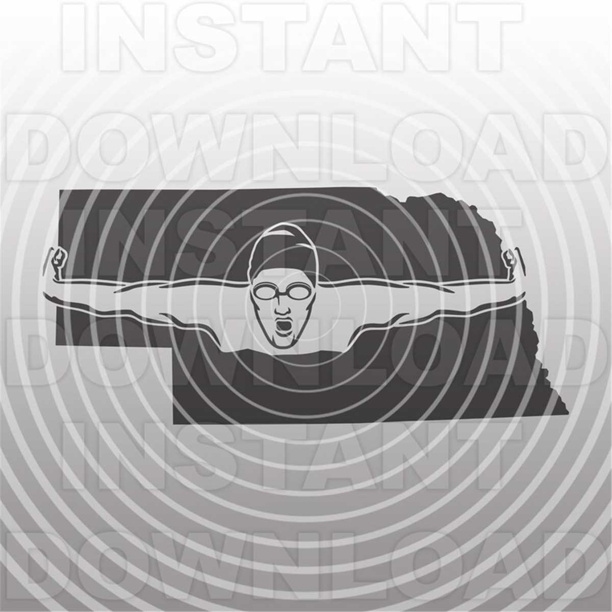 Swimming SVG File,Male Swimmer SVG,Nebraska svg,Butterfly St | Inspire ...