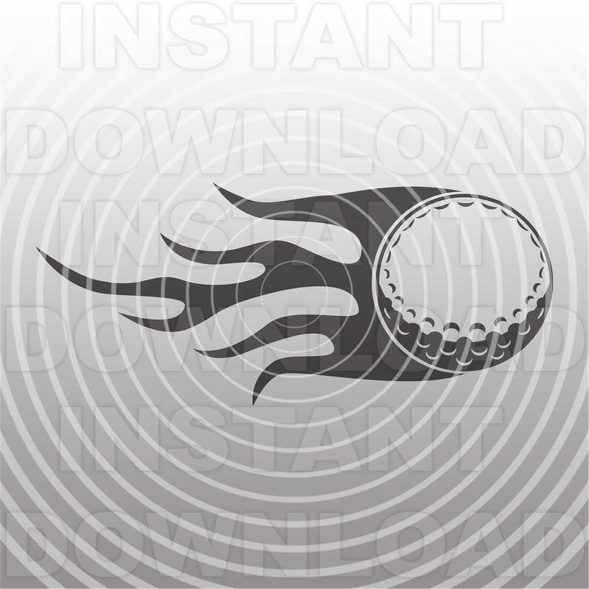 Golf Ball With Flames SVG File,Golfer SVG,Golf Tournament SV | Inspire ...