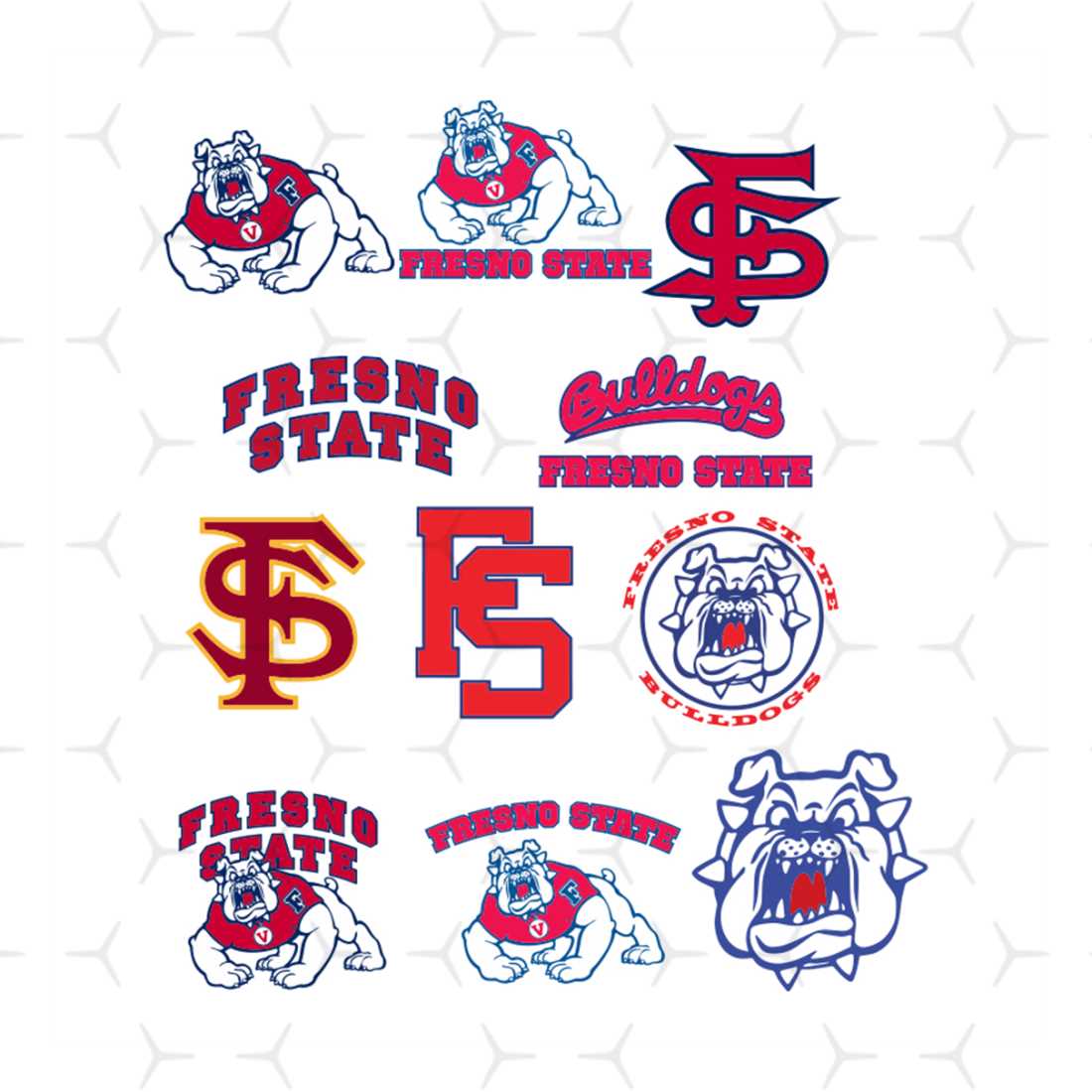 Fresno State Bulldogs Bundle Svg, Brand Svg, Bulldogs Svg, F | Inspire ...