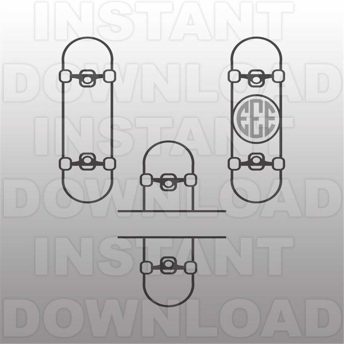 Skateboard Monogram SVG,Skateboarding SVG,Skateboard SVG-Vec | Inspire ...