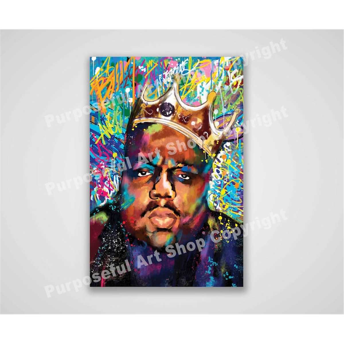 Biggie Smalls Notorious BIG Graffiti Art Canvas - Ready to H - Inspire ...