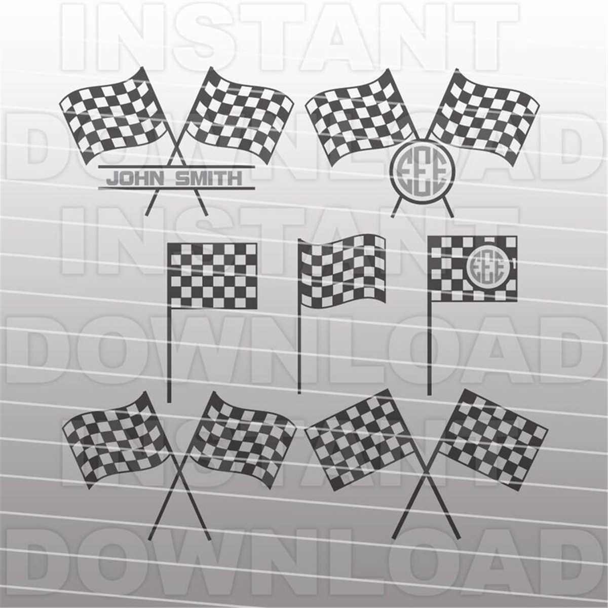 Checkered Flag SVG File - Racing SVG File - Vector Art -Comm | Inspire ...