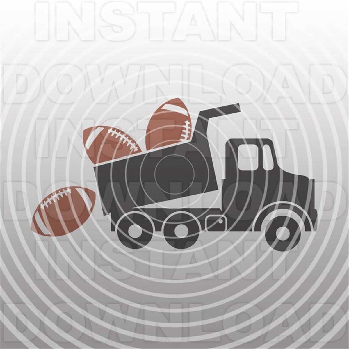 Football Dump Truck SVG File -Vector Art for Commercial & Pe - Inspire ...
